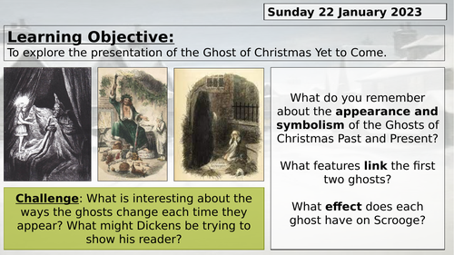 GCSE - A Christmas Carol Lower Ability Lesson Bundle - The Ghost of ...
