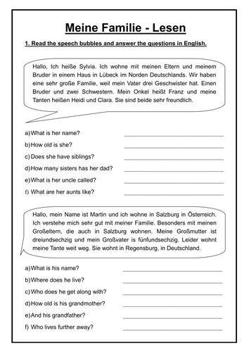 German - Stimmt! 1 Kapitel 2: Familie und Tiere - Powerpoints ...