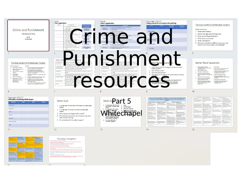 GCSE History Crime and Punishment resources Whitechapel c1870-1900 ...