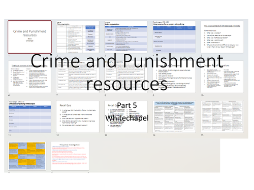 GCSE History Crime and Punishment bundle | Teaching Resources