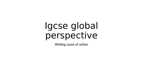 IGCSE Global perspective individual report complete lesson | Teaching ...