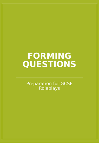 Forming Questions in Spanish | Teaching Resources