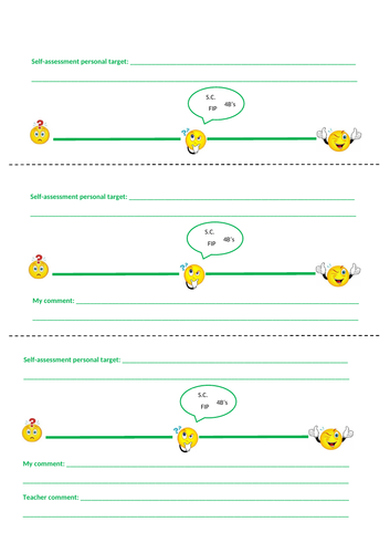 Self-assessment line | Teaching Resources