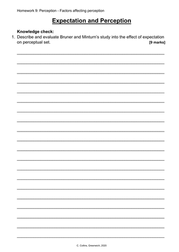 AQA GCSE Psychology - Factors affecting expectation: Motivation ...