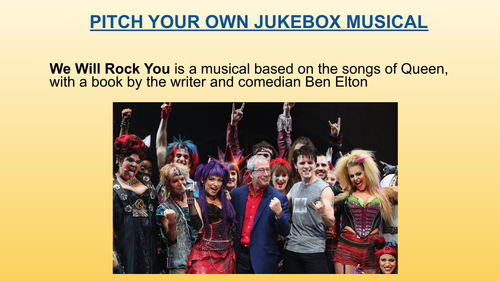 Pitch your own Jukebox Musical! - a fun Ks3 / GCSE activity for ...
