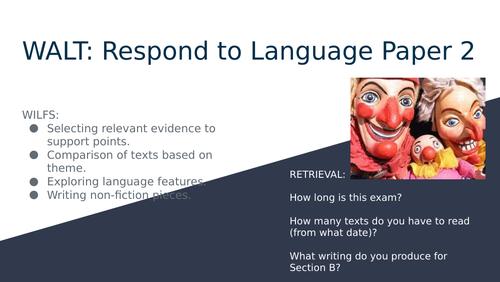GCSE Language Walkthrough Component 2 | Teaching Resources GCSE Language Walkthrough Component 2 | Teaching Resources