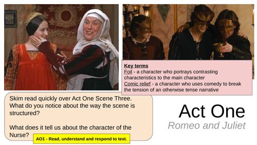 Romeo and Juliet Act 1 | Teaching Resources