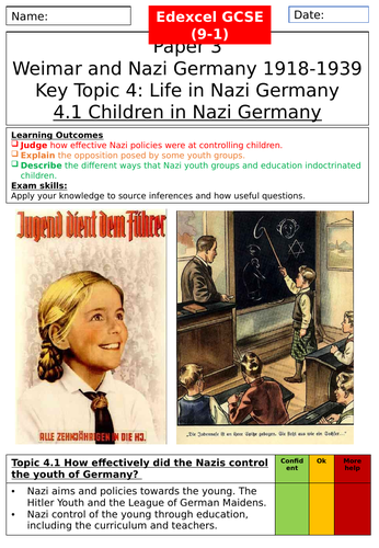 GCSE Germany | Children / Hitler Youth | Teaching Resources