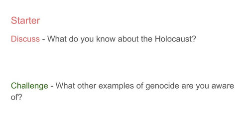 Holocaust Memorial Day Tutorial Assembly | Teaching Resources