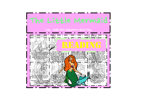 Little Mermaid Fairy Tale Activity: Read Sequence cut paste order make ...