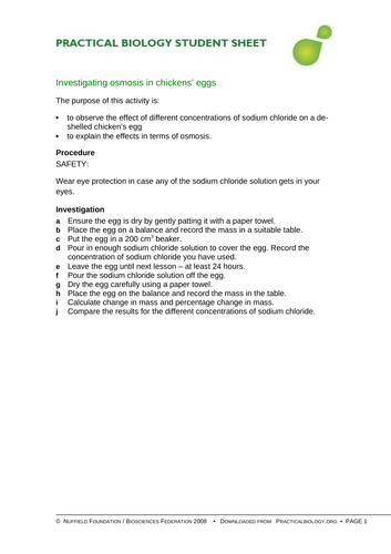 Osmosis | Teaching Resources