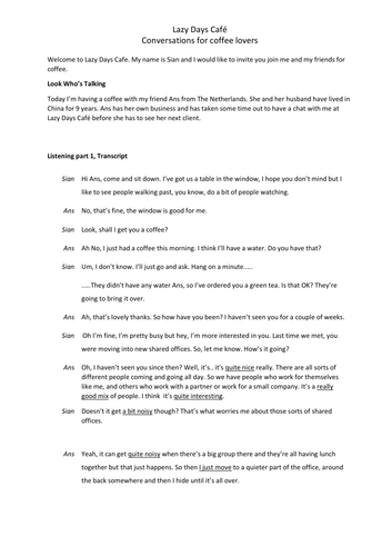 ESL/EFL Advanced English listening tests (Ans) | Teaching Resources