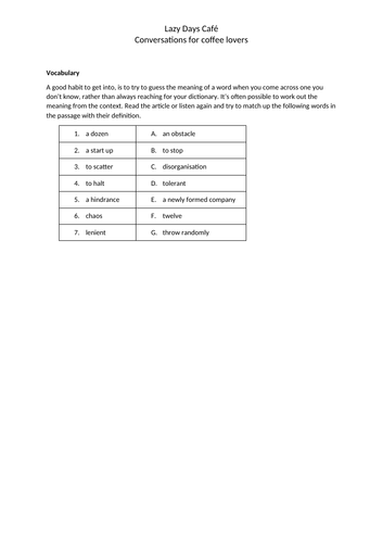 ESL/EFL Advanced English listening tests (Ginny) | Teaching Resources