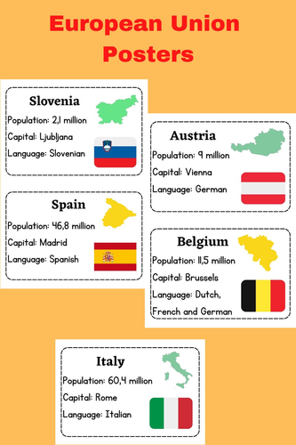 Europe - European Union Posters | Teaching Resources
