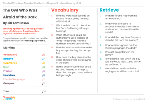 Reading Skills - The Owl Who was Afraid of the Dark - Chapter 3 ...