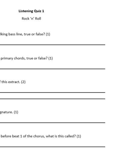 Rock 'n' Roll - GCSE OCR Conventions of Pop (Pop Music) | Teaching ...