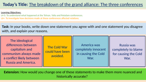 Edexcel Cold War Topic 1 Bundle | Teaching Resources