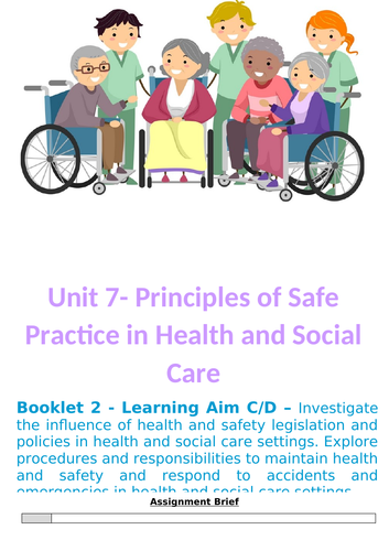 HSC Level 3 - Unit 7 - Principles of safe practice | Teaching Resources