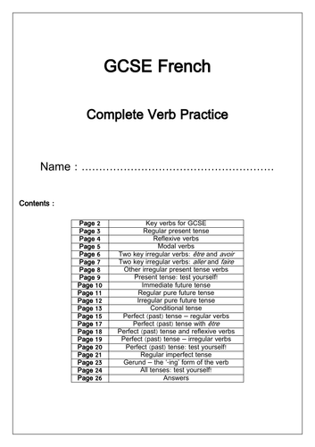 French GCSE Bundle: 20 Resource Packs on different topics | Teaching ...