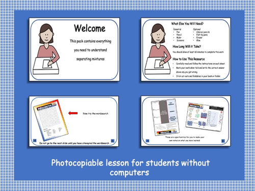 Separating Mixtures Explained - Fully Resourced Lesson for Distance ...