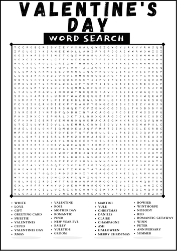 Valentines Day Word Search Puzzle Worksheet & Coloring Pages Activities ...