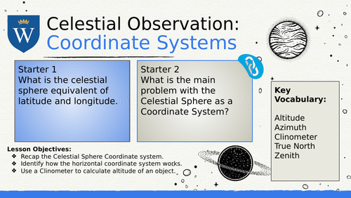 GCSE Astronomy Unit 6 - Celestial Observation | Teaching Resources