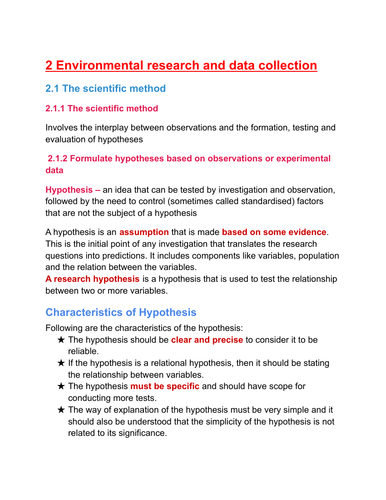 Environmental research and data collection | Teaching Resources