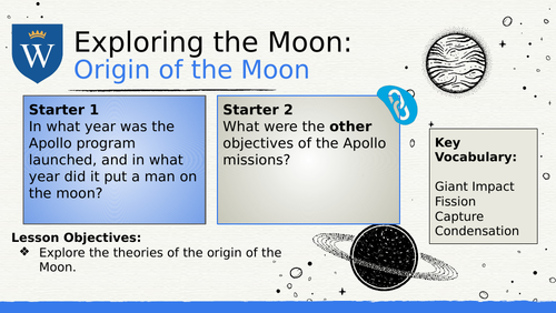 GCSE Astronomy Unit 9 - Exploring the Moon | Teaching Resources