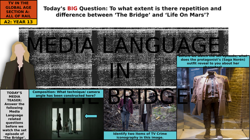 EDUQAS 2023 UPDATE A2 COMP 2: MEDIA LANGUAGE IN 'THE BRIDGE' | Teaching ...