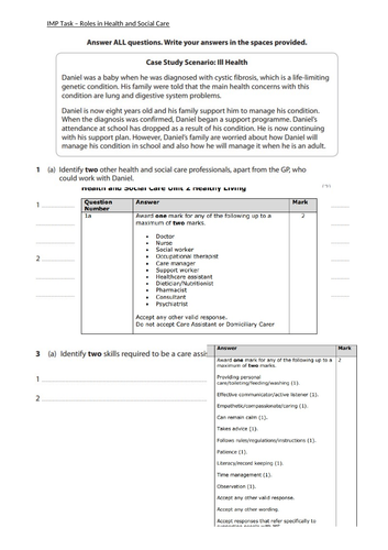 BTEC Health and Social Care level 3 Unit 2 Learning aim A | Teaching ...