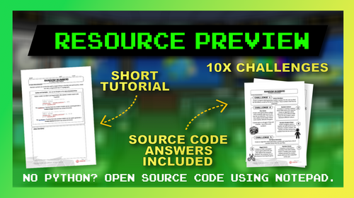Random Numbers - Python Challenges | Teaching Resources