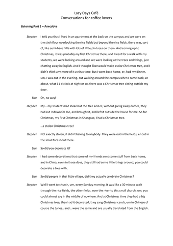 ESL/EFL Advanced English listening tests (Stephen) | Teaching Resources