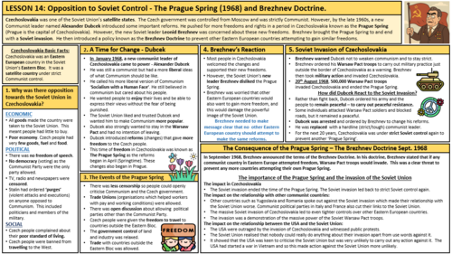 Cold War & Superpower Relations - Knowledge Organisers - Revision ...