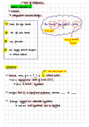 ALL MATHS - A LEVEL PSYCHOLOGY INFERENTIAL STATISTICS ( Edexcel ...