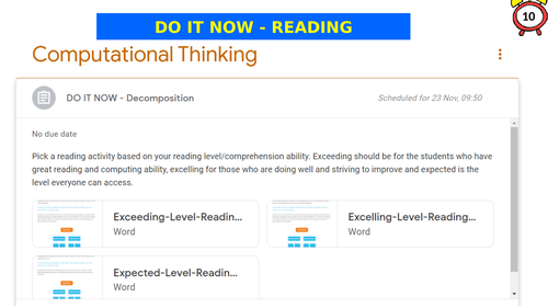 Computational Thinking 10x Lessons End Of Unit Assessment Key Stage
