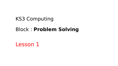 Computational Thinking 10x Lessons End Of Unit Assessment Key Stage 3 Teaching Resources