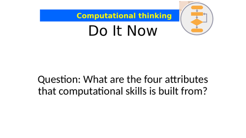 Computational Thinking (10x lessons + end of unit assessment) Key Stage ...