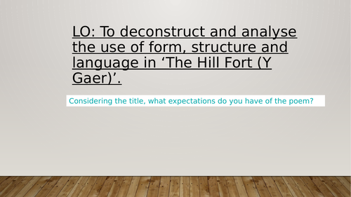 Skirrid Hill- Owen Sheers FULL Unit of Work | Teaching Resources