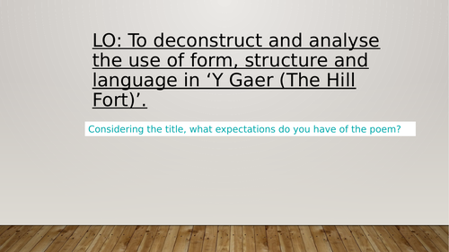 Skirrid Hill- Owen Sheers FULL Unit of Work | Teaching Resources