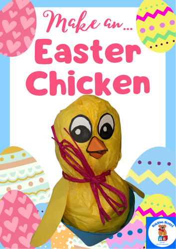 Make an Easter Chicken Step-by-Step Template with instructions. Arts ...