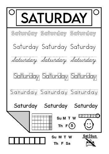 Let's Write the Days of the Week | Teaching Resources