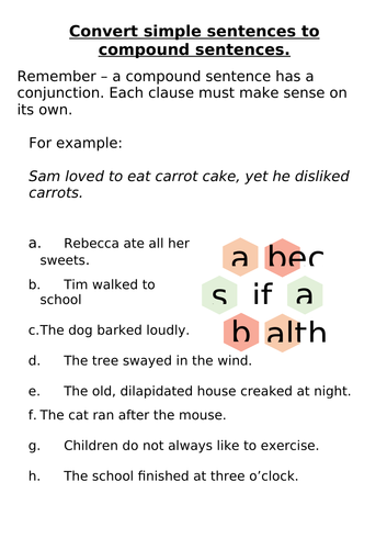 Compound Sentences | Teaching Resources