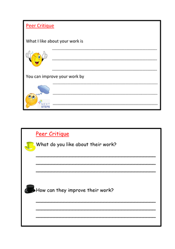 Peer Assessment | Teaching Resources