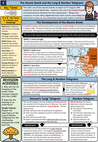 Cold War - Atomic bomb & Telegrams - GCSE History Edexcel - Lesson 2 ...