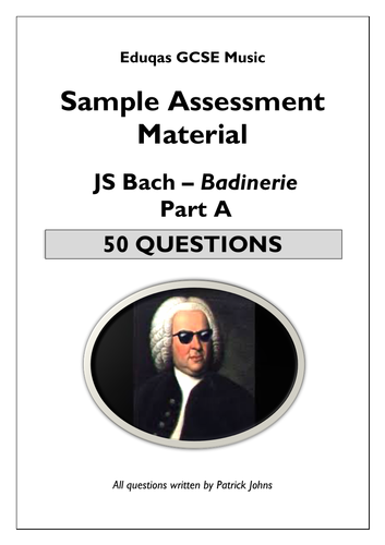 Eduqas GCSE Music - Bach Badinerie (Part A) - 50 Practice Questions - Revision | Teaching Resources