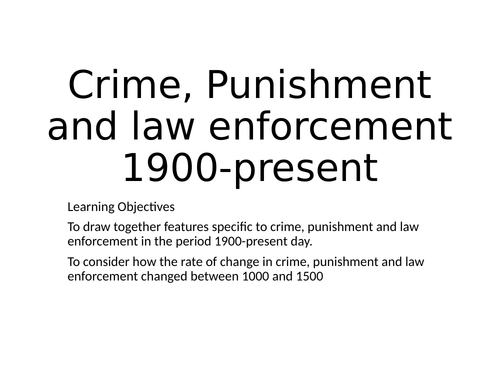 Crime and Punishment overview lessons | Teaching Resources