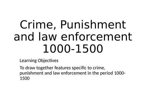 Themes in crime and punishment 1000-present day bundle | Teaching Resources