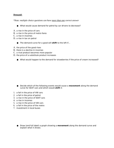 IB Economics (HL) - Microeconomics - Unit 2 (Real-world issue 1 ...