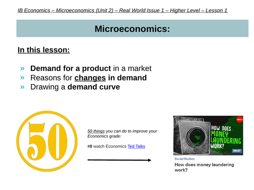 IB Economics (HL) - Microeconomics - Unit 2 (Real-world issue 1 ...