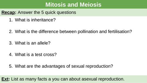 Cell Division - Mitosis and Meiosis | Teaching Resources